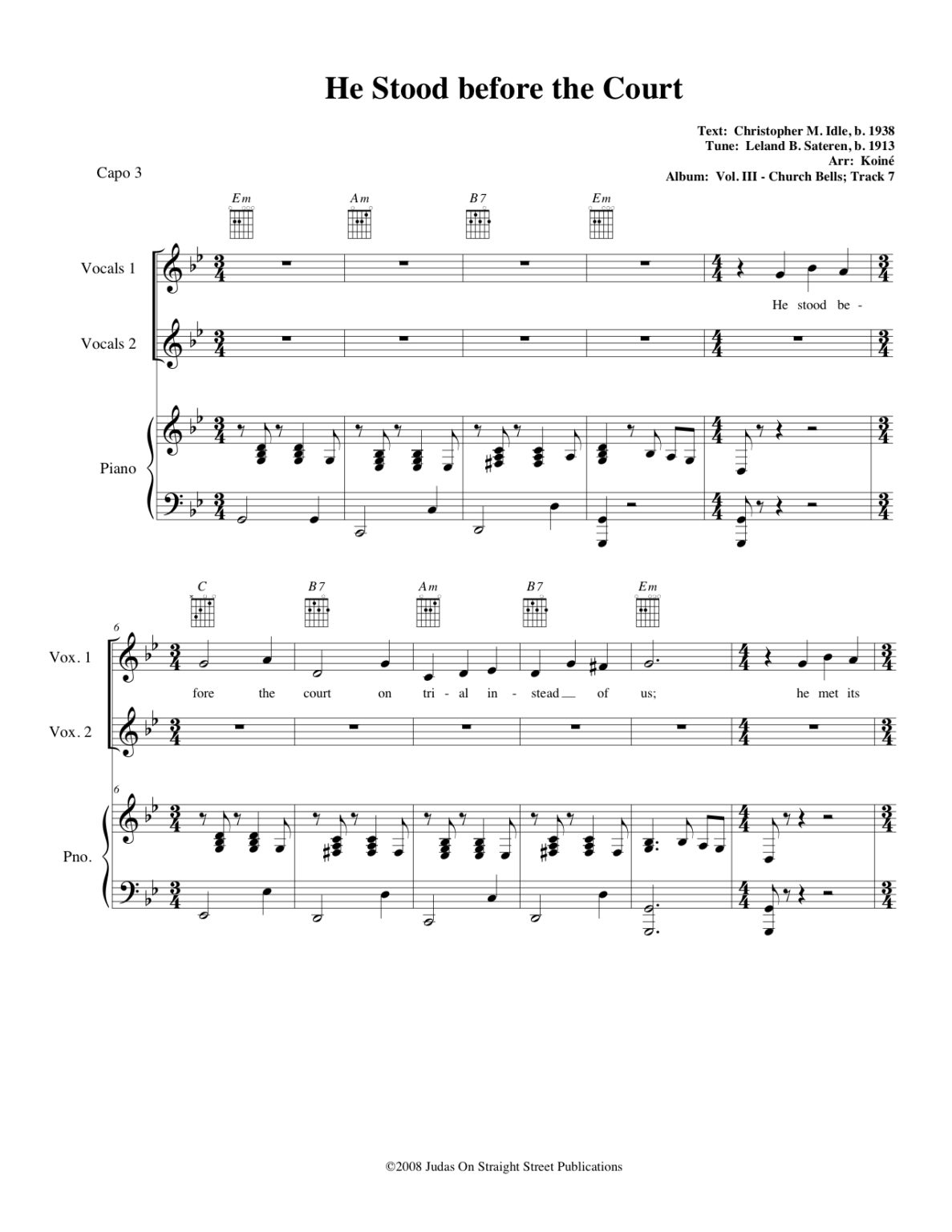 He Stood Before the Court – Koiné