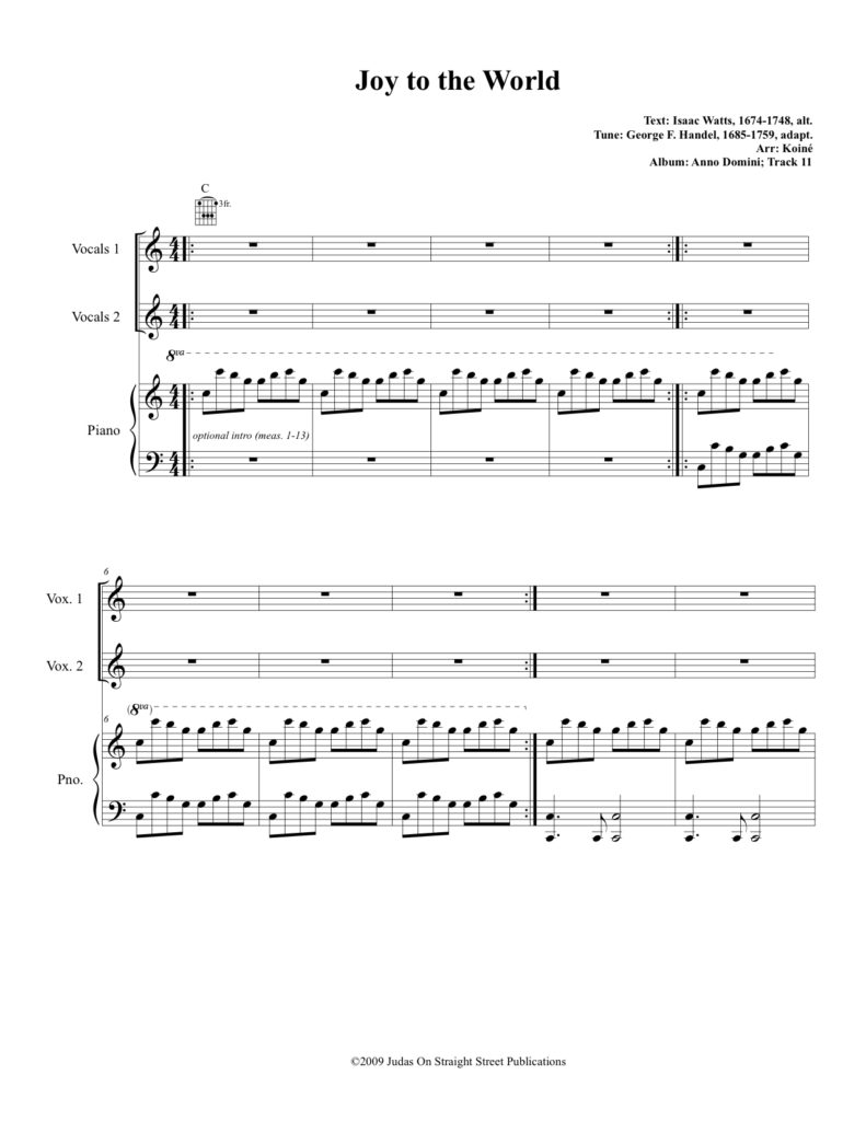 Joy to the World – Koiné